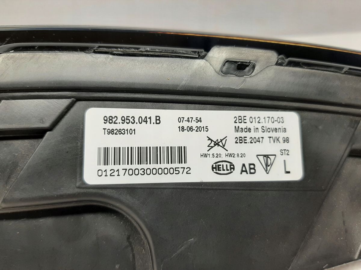 Porsche Boxster Lampa LED DRL lewa 982953041B