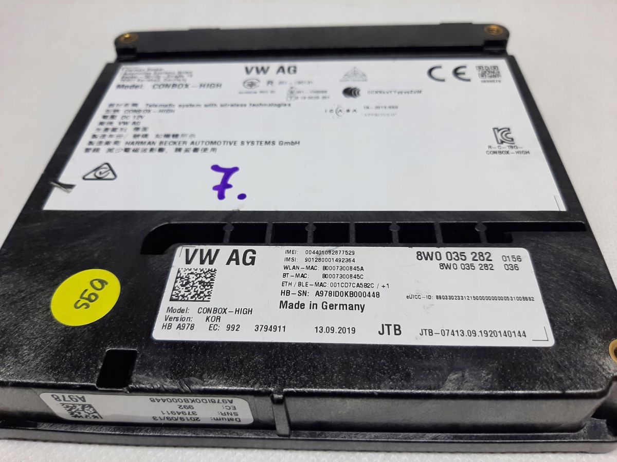Audi Sterownik Moduł SOS 8W0035282 NOWY